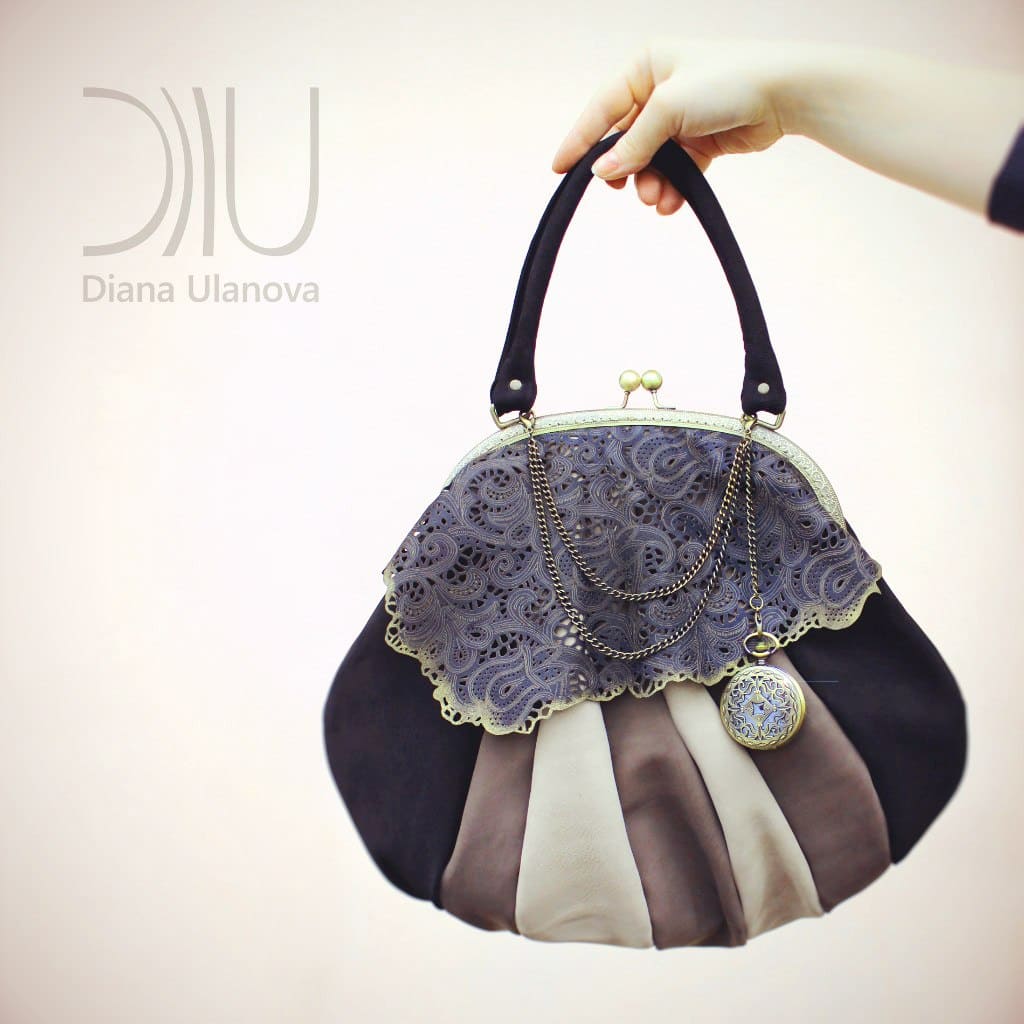 Beige Designer Top-Handle Bag - Orient Express | Diana Ulanova | Women ...